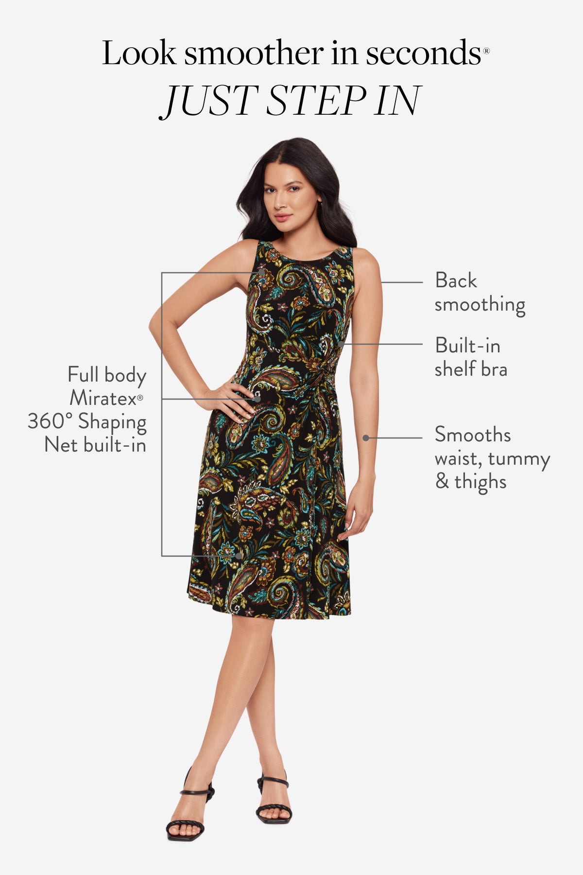 Body by Miraclesuit Remi Fit & Flair Shaping Dress in Gypsi