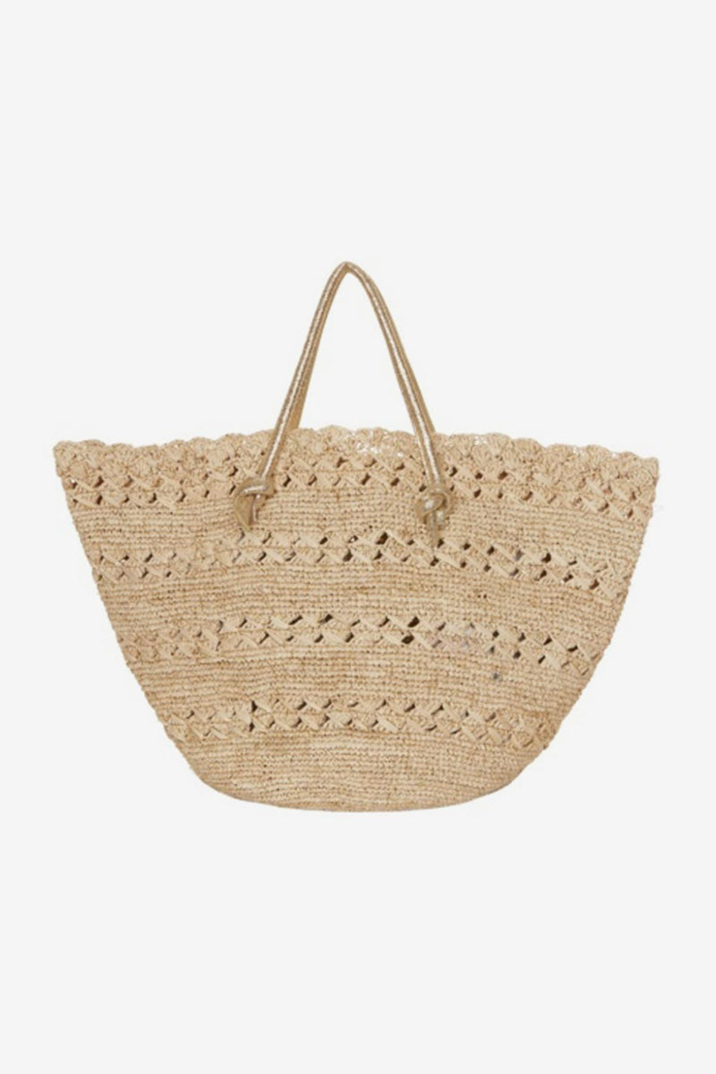 Florabella Salerno Tote Bag in Natural/Gold – Miraclesuit