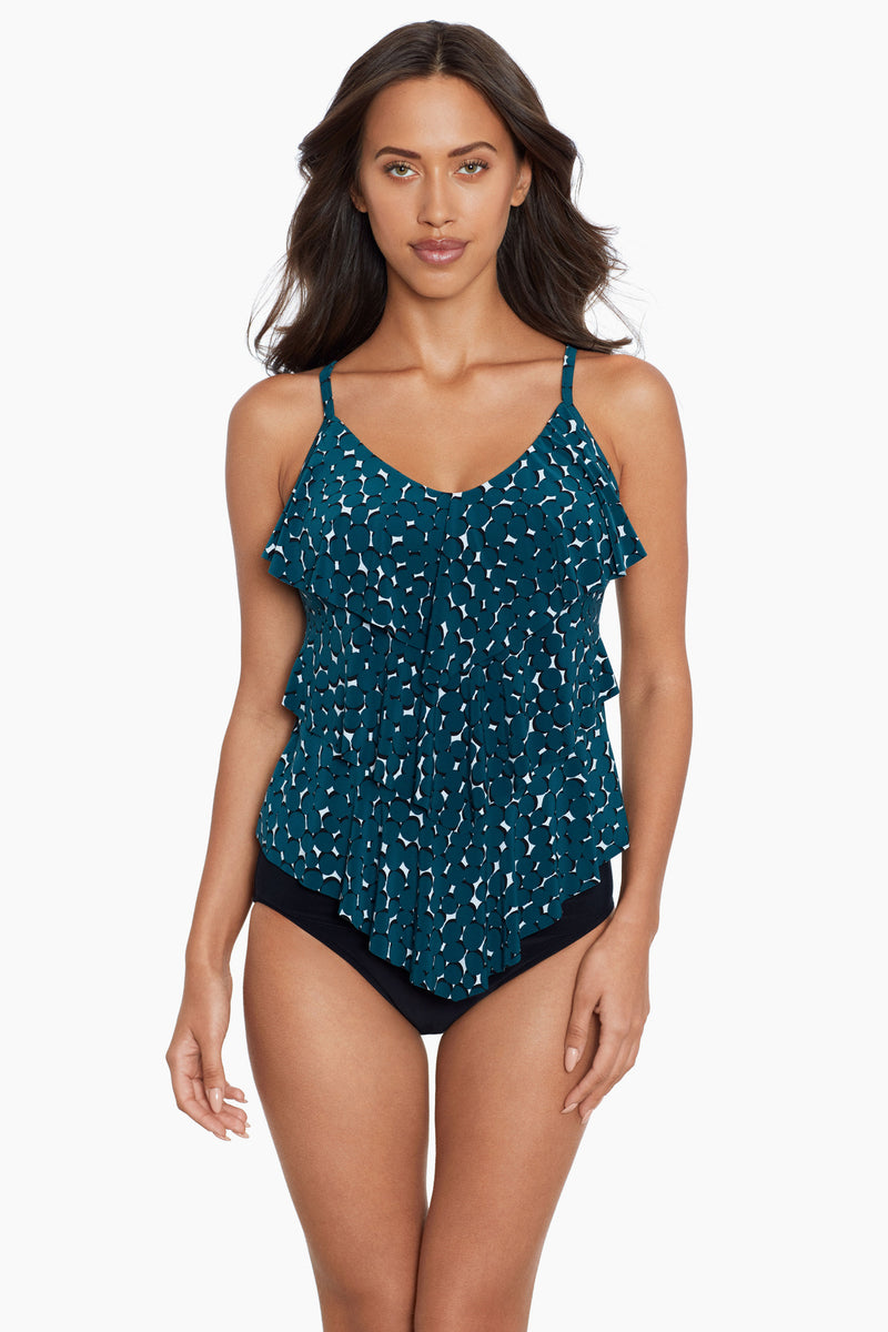 Magicsuit Shadow Dot Rita Tankini Top – Miraclesuit